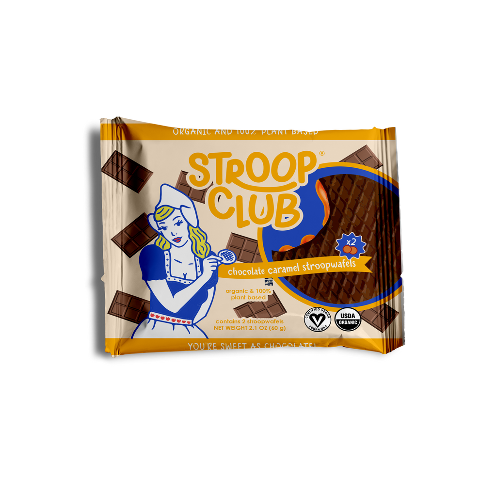 Variety Pack Caramel Plant Based and Organic Stroopwafels (box of 12x ...